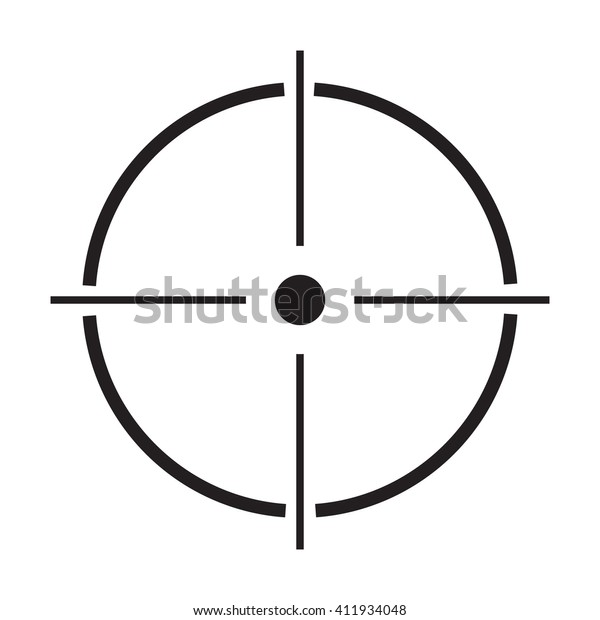 Target Icon Isolated On Gray Background Stock Vector (Royalty Free ...