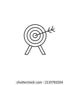 Target Icon Isolated On White Background Stock Vector (Royalty Free ...