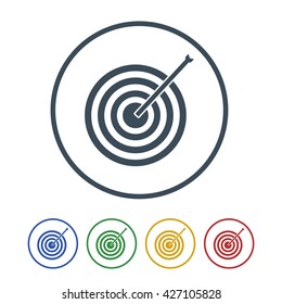 Target Icon Isolated On White Background Stock Vector (Royalty Free ...