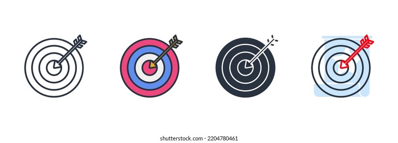 Target Icon Logo Vector Illustration Aim Stock Vector (Royalty Free ... Target Icon Logo Vector Illustration Aim Stock Vector (Royalty Free ...