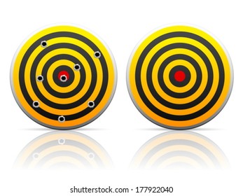 Target Icon On White Background Vector Stock Vector (Royalty Free ...