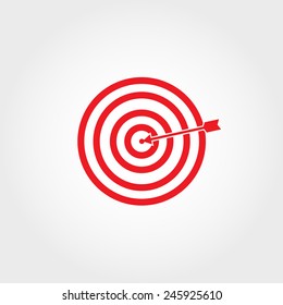 Target Icon On White Background Stock Vector (Royalty Free) 245925610
