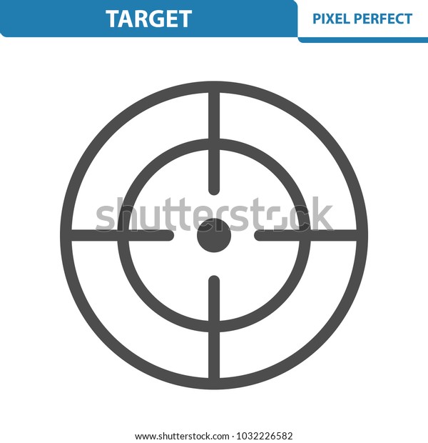 Target Icon Professional Pixel Perfect Icons Stock Vector (Royalty Free ...