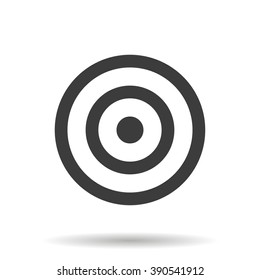 Target Icon Shadow On White Background: เวกเตอร์สต็อก (ปลอดค่าลิขสิทธิ์ ...