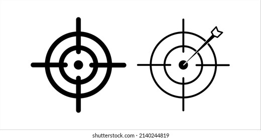 Target Icon Vector Goal Sign Target Stock Vector (Royalty Free ...