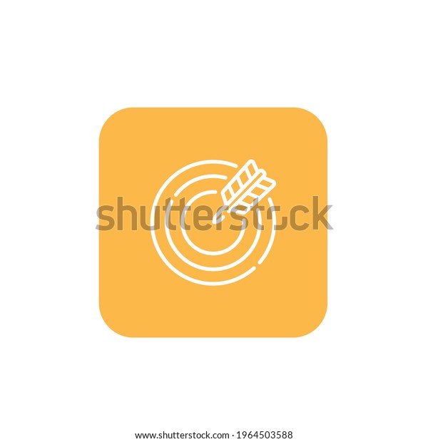 Target Icon Vector Gol Icon Symbol Stock Vector (Royalty Free) 1964503588