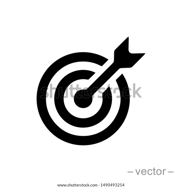 Vektor Stok Target Icon Vector Mail Icon Symbols (Tanpa Royalti ...