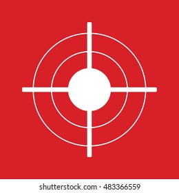 Target Icon Vector Red Background Stock Vector (Royalty Free) 483366559 ...