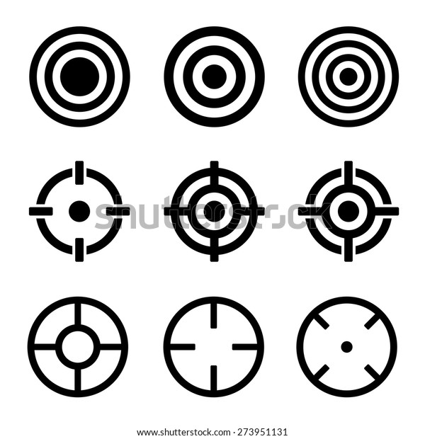 Target Icons Set On White Background Stock Vector (Royalty Free ...