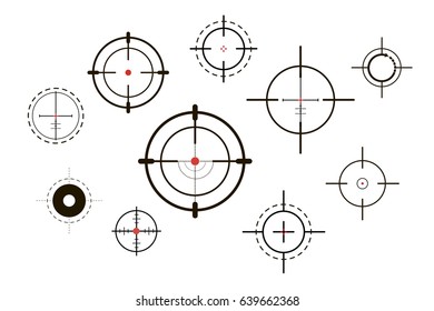 Target Icons Set Sniper Scope Symbol Stock Vector (Royalty Free) 639662368