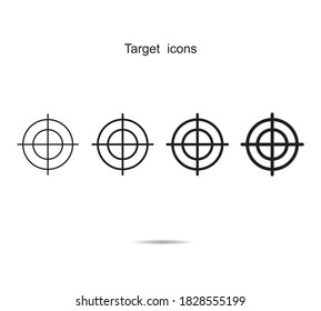 Aim Sight Outline Icon Collection Shooting Stock Vector (Royalty Free ...
