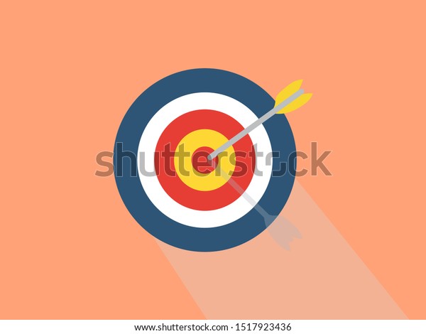Target Illustration Vector On White Background Stock Vector (Royalty ...