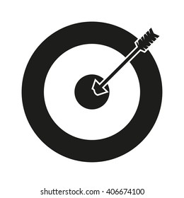 Target Isolated Black Icon Stock Vector (Royalty Free) 406674100 ...