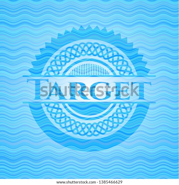 Target Light Blue Water Emblem Background Stock Vector (Royalty Free ...