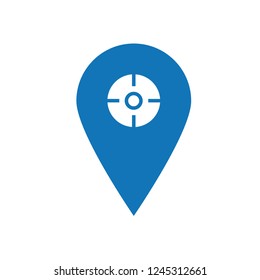 Vektor Stok Target Location Icon (Tanpa Royalti) 1245312661 | Shutterstock