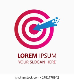 Target Logo Design Template Simple Logo Stock Vector (Royalty Free ...