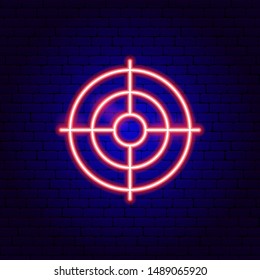 Target Neon Sign Vector Illustration Business Stock Vector (Royalty ...