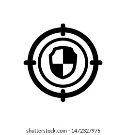 Target Protection Vector Graphics Icon Stock Vector (Royalty Free ...
