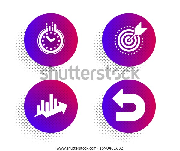 Target Purpose Growth Chart Time Icons Stock Vector (Royalty Free ...