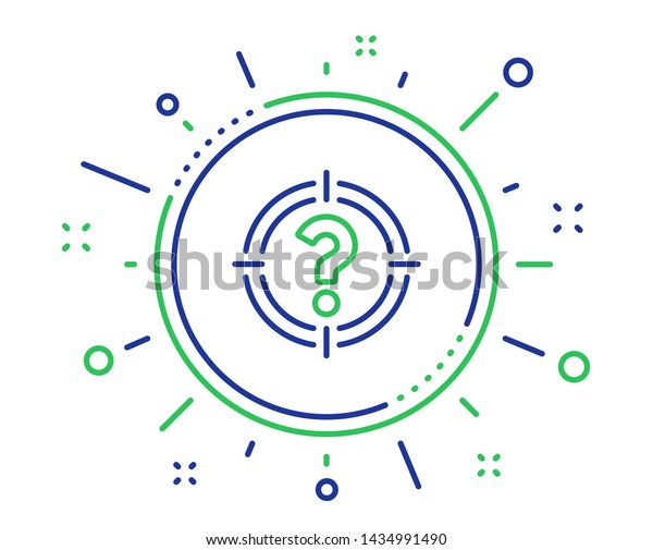 Target Question Mark Line Icon Aim Stock Vector (Royalty Free ...