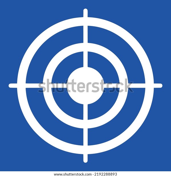 Target Shooting Aim Sport Circle Blue Stock Vector (Royalty Free ...