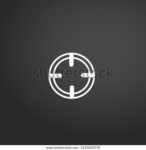 Target Shooting Gun Vector Icon Target Stock Vector (Royalty Free ...