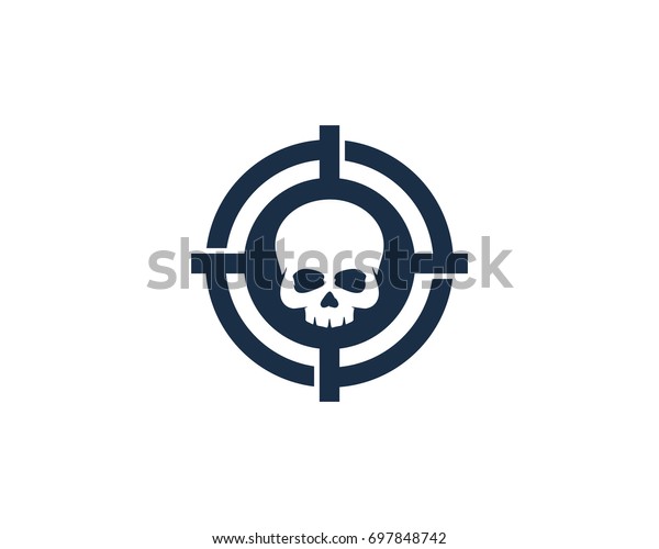 Target Skull Icon Logo Design Element Stock Vector (Royalty Free) 697848742