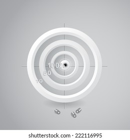 Target Success Aim Shell Grey Background Stock Vector (Royalty Free ...
