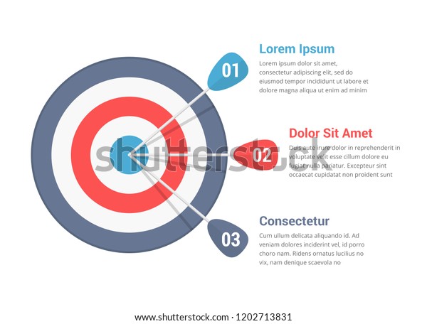 Target Three Arrows Three Steps Options: เวกเตอร์สต็อก (ปลอดค่า ...