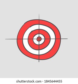 Target Vector Doodle Cartoon Hand Drawn Stock Vector (Royalty Free ...