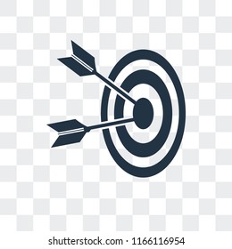 Target Vector Icon Isolated On Transparent Stock Vector (Royalty Free ...