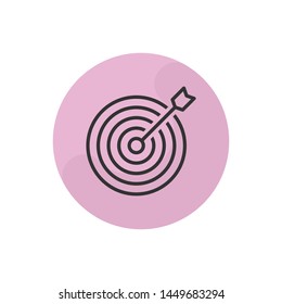Target Vector Illustration Outline Sign Stock Vector (Royalty Free ...