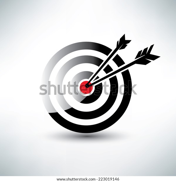 Target Vector Symbol Business Icon Concept Stock Vector (Royalty Free ...