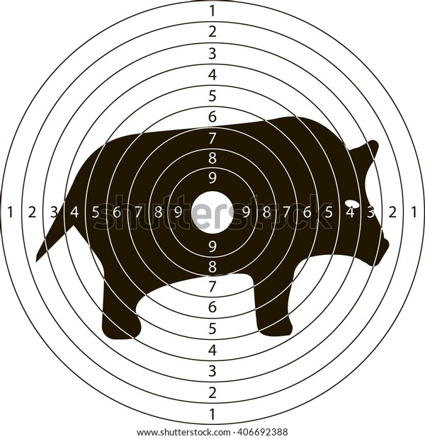 Target Wild Boar Shooting Range Small 스톡 벡터(로열티 프리) 406692388 ...