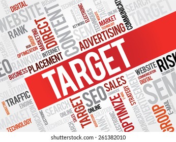 Target Word Cloud Business Concept Stock Vector (Royalty Free ...