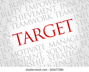 Target Word Cloud Business Concept Stock Vector (Royalty Free ...