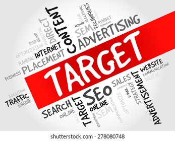 Target Word Cloud Business Concept Stock Vector (Royalty Free ...