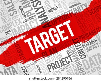 Target Word Cloud Business Concept Stock Vector (Royalty Free ...