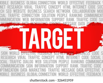 Target Word Cloud Business Concept Stock Vector (Royalty Free ...