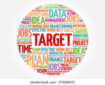 Target Word Cloud Business Concept Stock Vector (Royalty Free ...