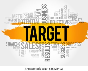 Target Word Cloud Business Concept Stock Vector (Royalty Free ...