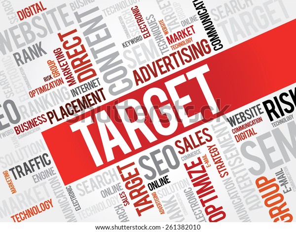 Target Word Cloud Business Concept Stock Vector (Royalty Free ...