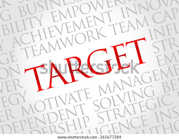 Target Word Cloud Business Concept Stock Vector (Royalty Free ...