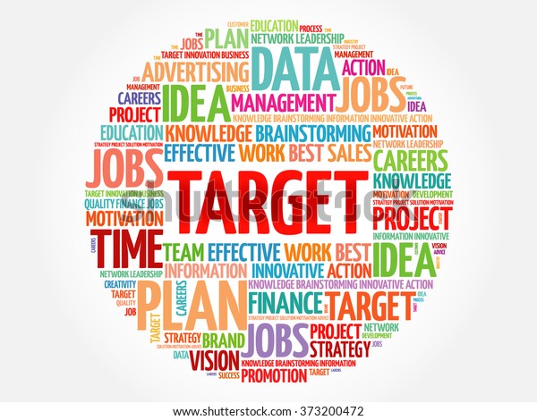 Target Word Cloud Business Concept Stock Vector (Royalty Free ...