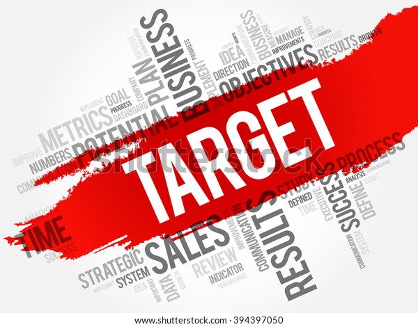 Target Word Cloud Business Concept Stock Vector (Royalty Free) 394397050