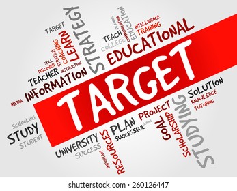 Target Word Cloud Education Concept Stock Vector (Royalty Free ...