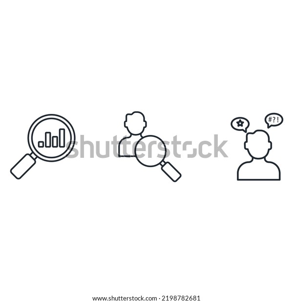 Targeting Strategy Icons Symbol Vector Elements Stock Vector (Royalty ...