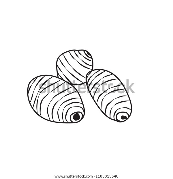Taro Doodle Icon Outline Stock Vector (Royalty Free) 1183813540 ...