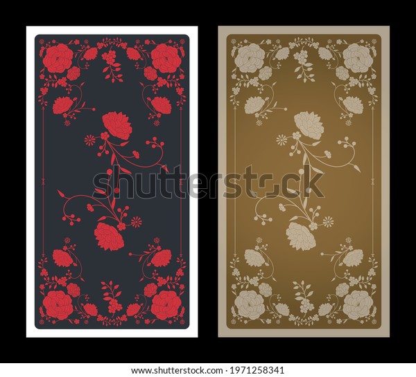 Tarot Card Playing Card Back Vintage Stock Vector (Royalty Free ...