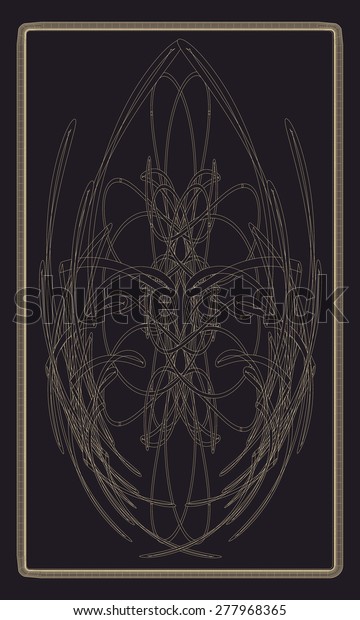 Tarot Cards Back Design Abstract Pattern Stock Vector (Royalty Free ...